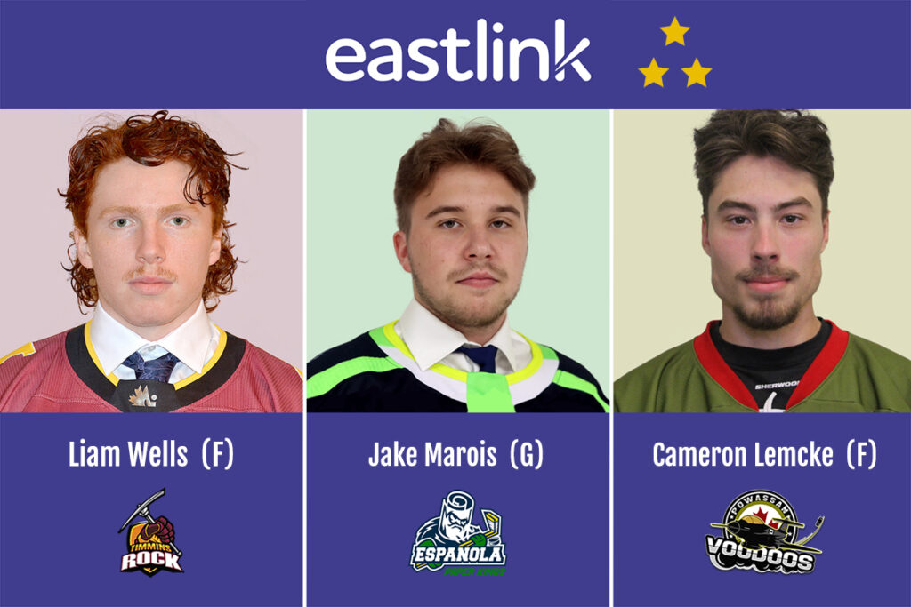 NOJHL announces its Eastlink TV 3 Stars of the Week | NOJHL League Site