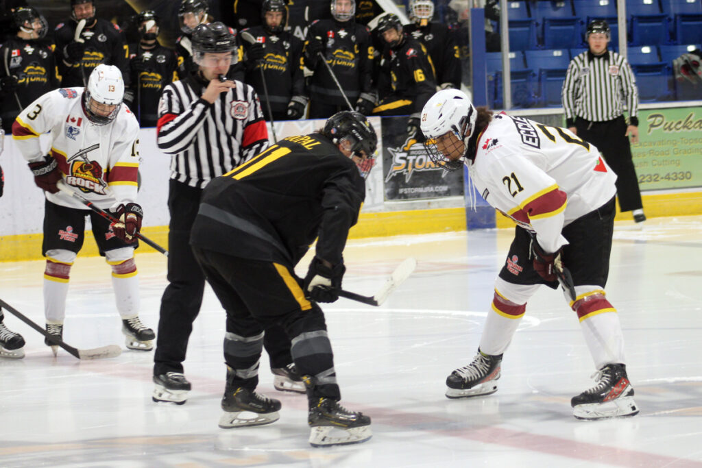 GALLERY: Rock slip past Storm on Romaniuk OT winner | NOJHL League Site